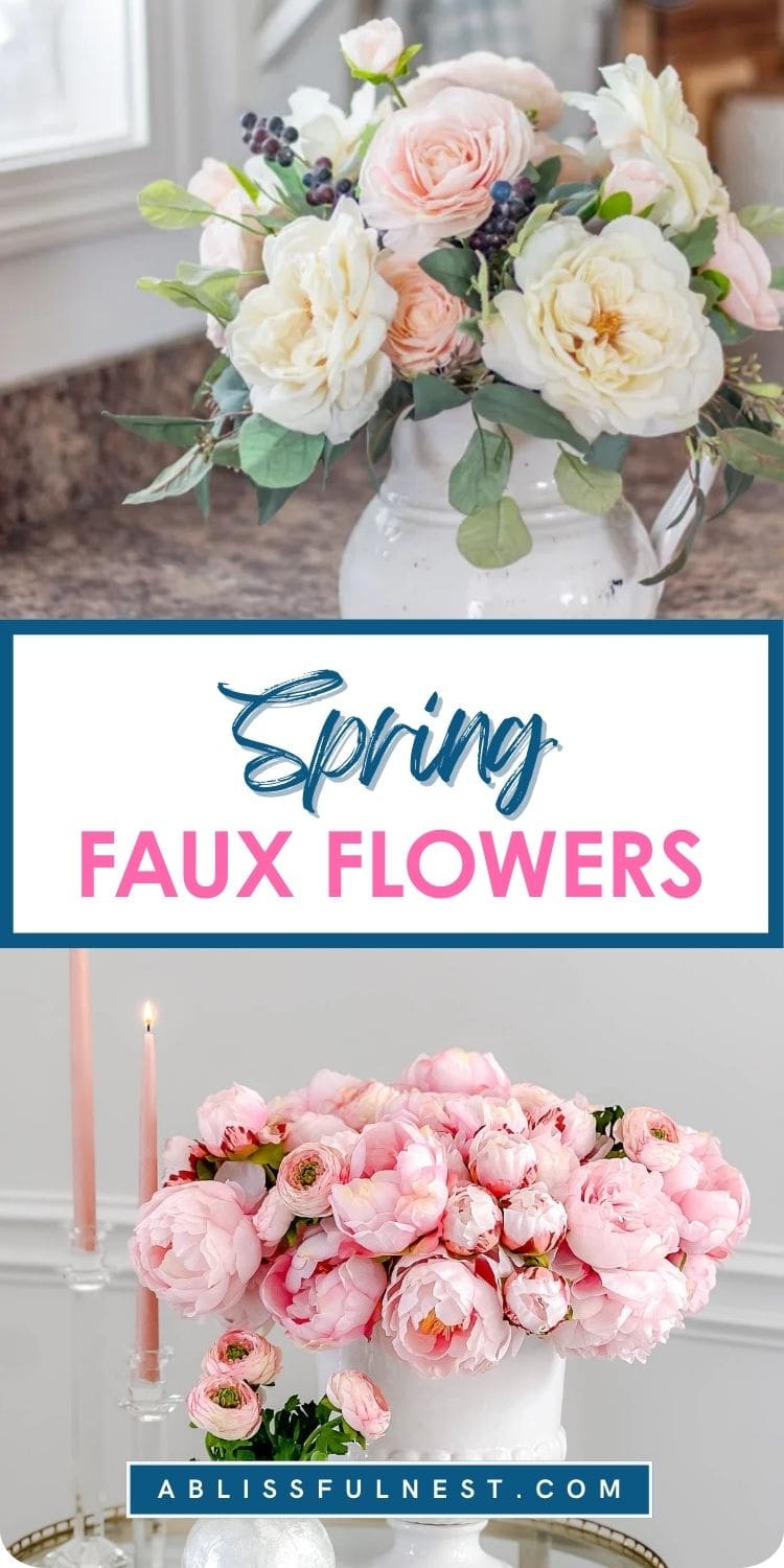 Spring Faux Flowers | A Blissful Nest