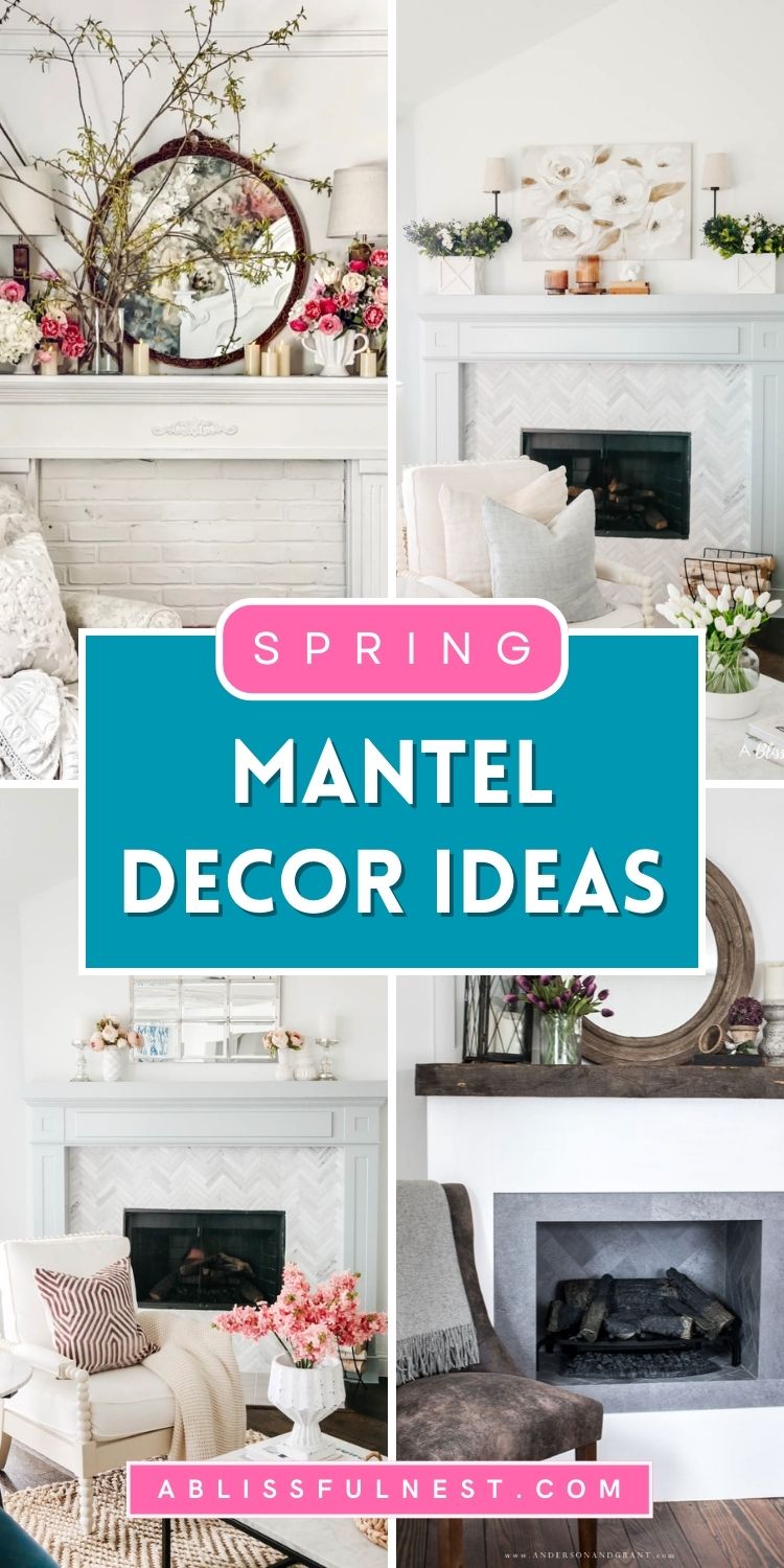 Spring Mantel Decor Ideas | A Blissful Nest
