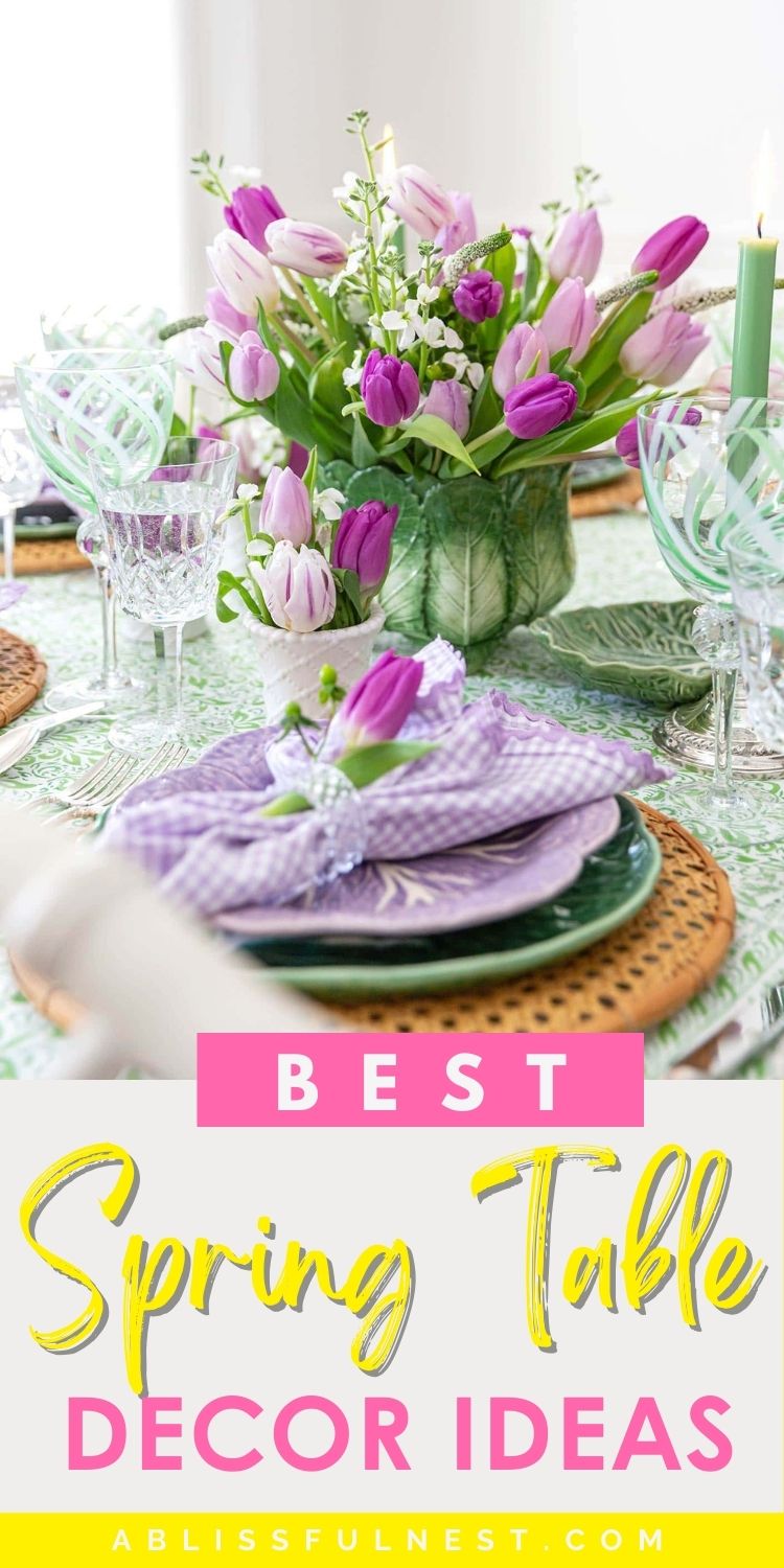 Spring Table Decor Ideas | A Blissful Nest