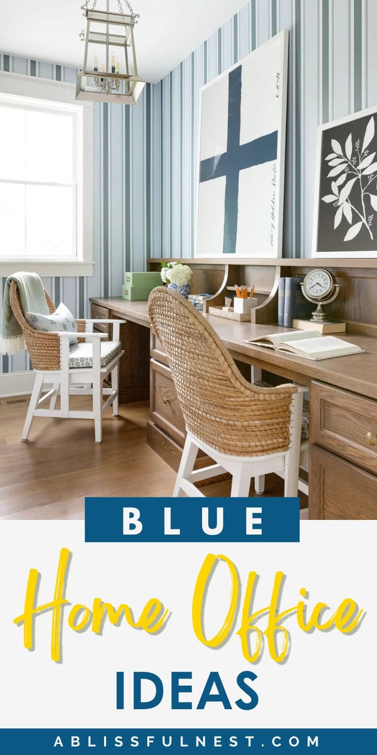 Blue Home Office Ideas | A Blissful Nest