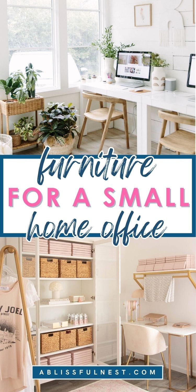 Furniture For A Small Home Office | A Blissful Nest