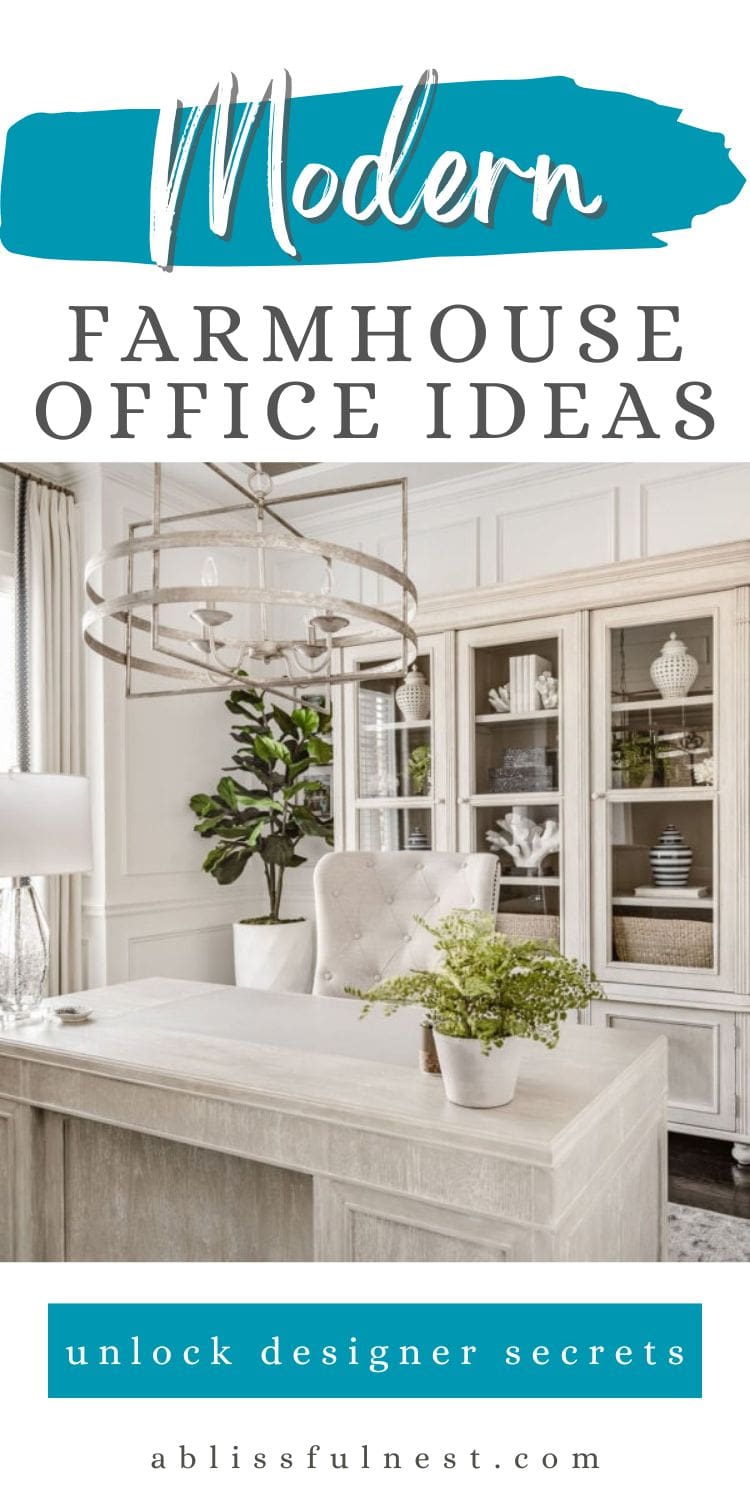 Modern Farmhouse Office Ideas | A Blissful Nest