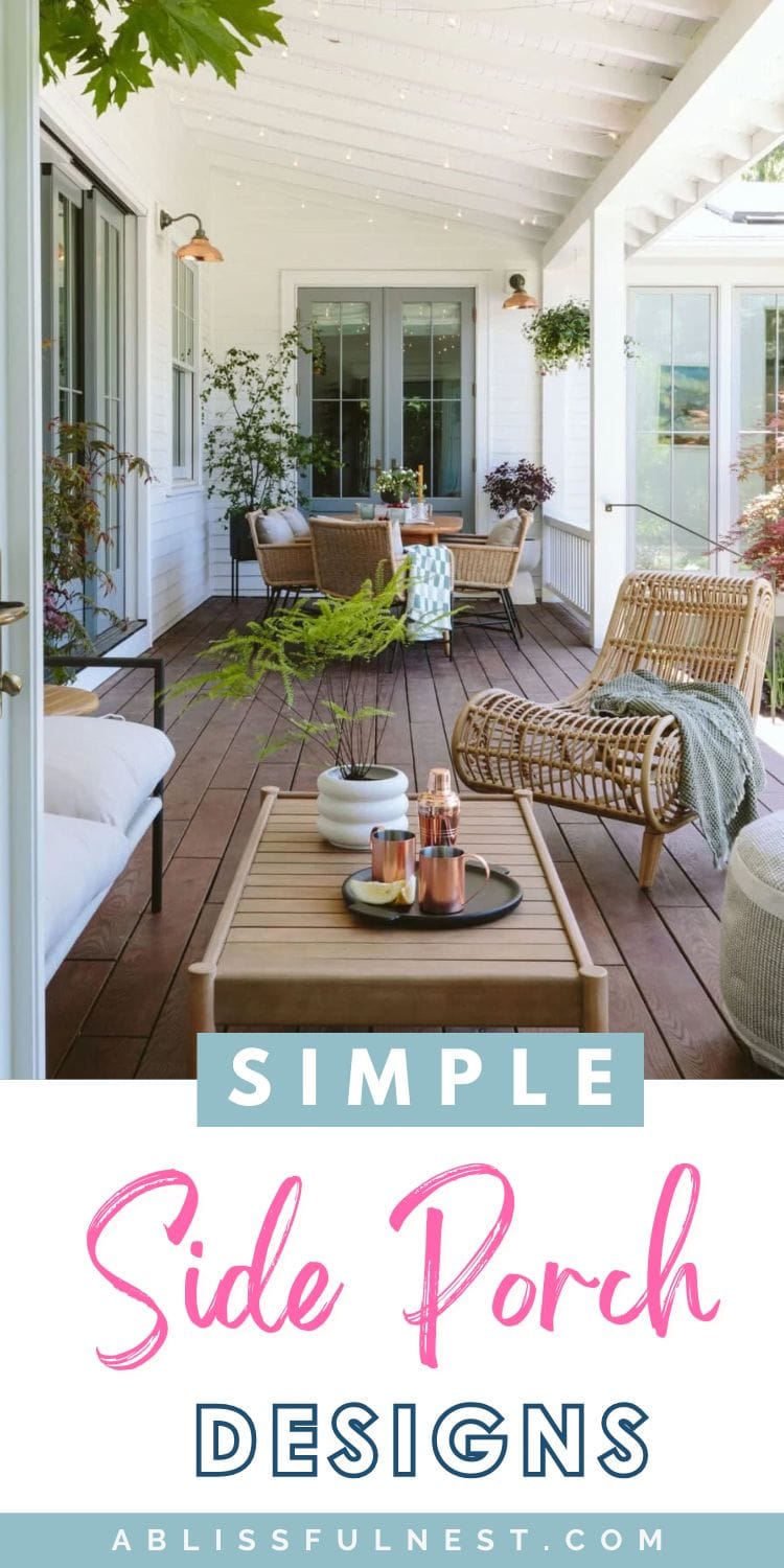 Simple Side Porch Designs | A Blissful Nest
