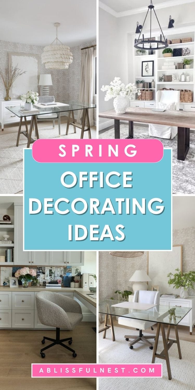 Spring Office Decorating Ideas | A Blissful Nest