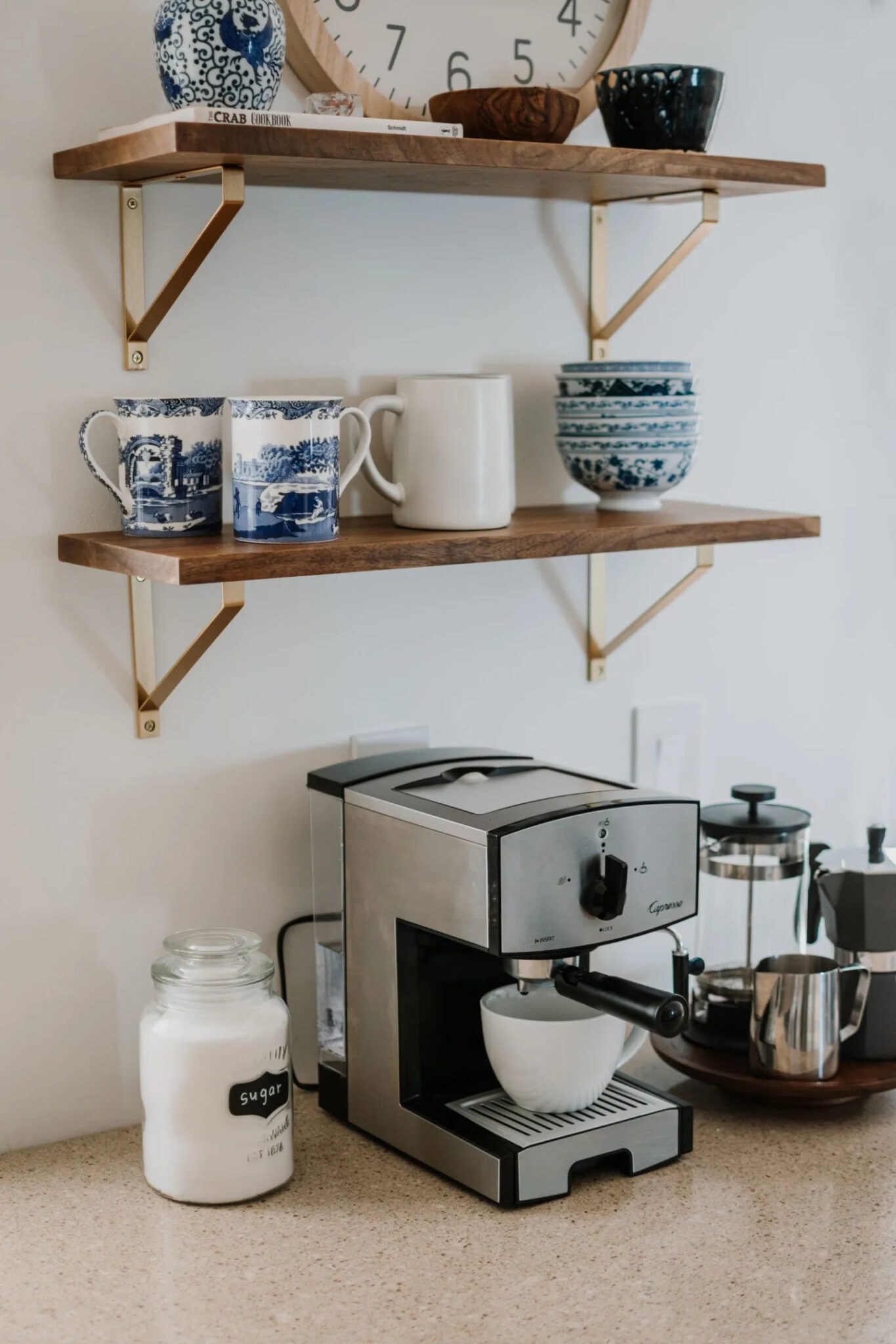 Floating Shelves Coffee Bar | A Blissful Nest