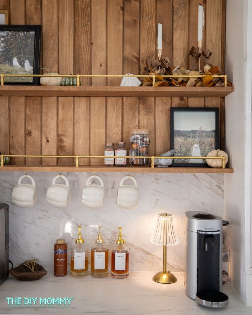Floating Shelves Coffee Bar | A Blissful Nest