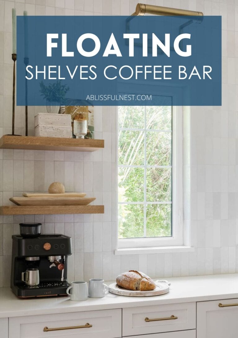 Floating Shelves Coffee Bar | A Blissful Nest