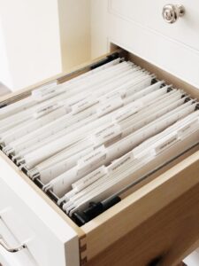 How To Organize A File Cabinet | A Blissful Nest