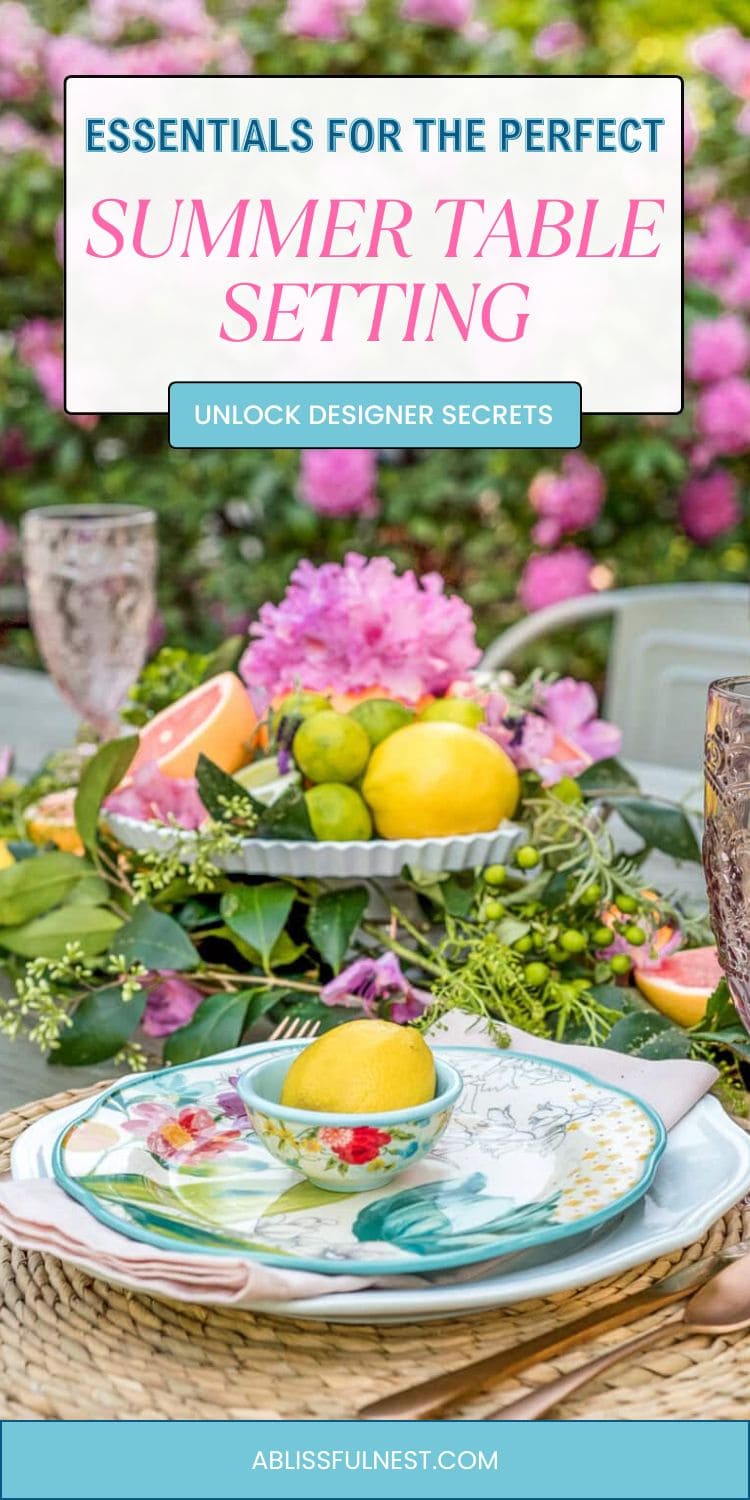 Essentials For The Perfect Summer Table Setting | A Blissful Nest