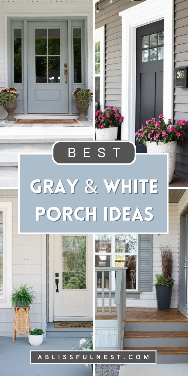 Gray And White Porch Ideas | A Blissful Nest