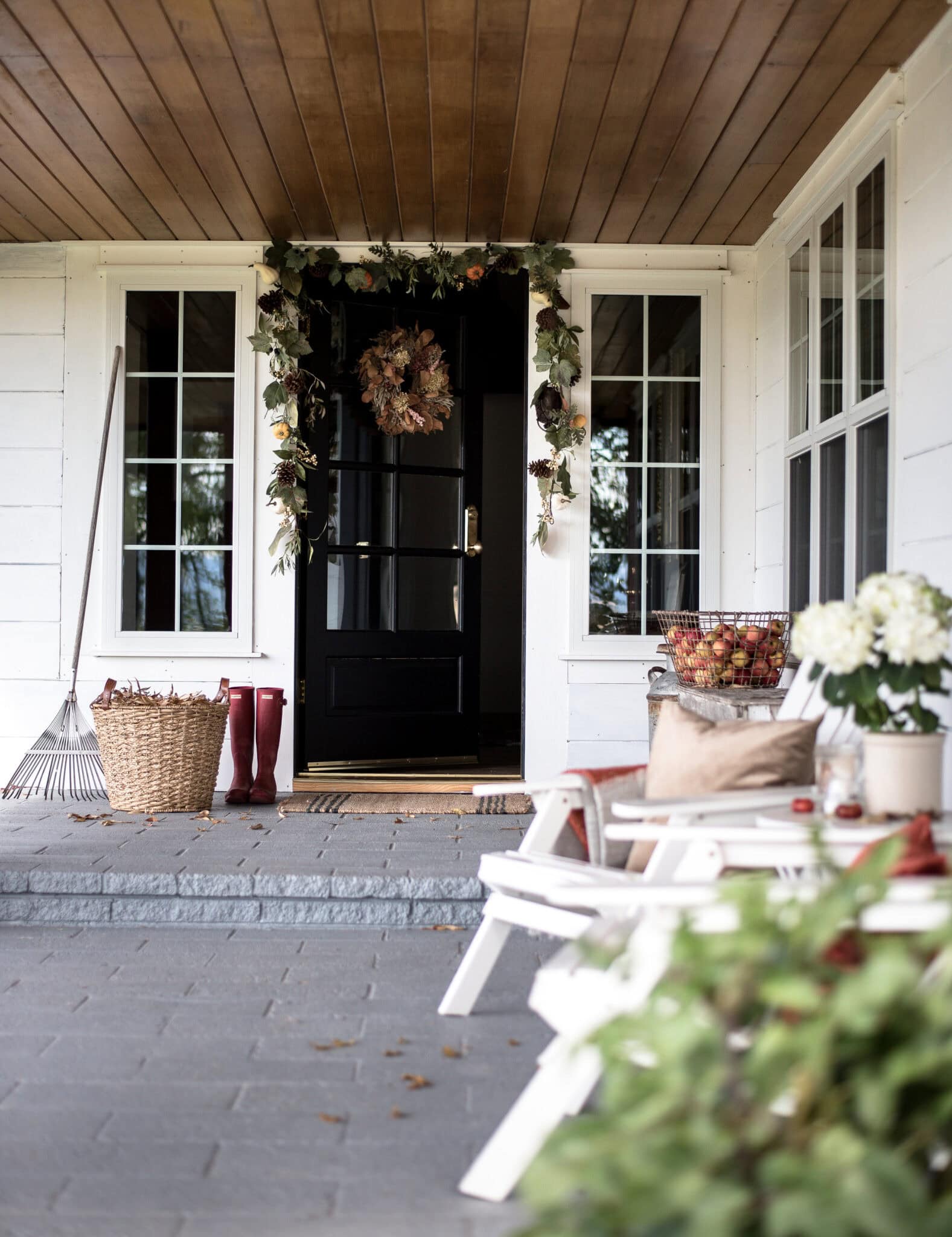 Autumn Front Porch Decor | A Blissful Nest