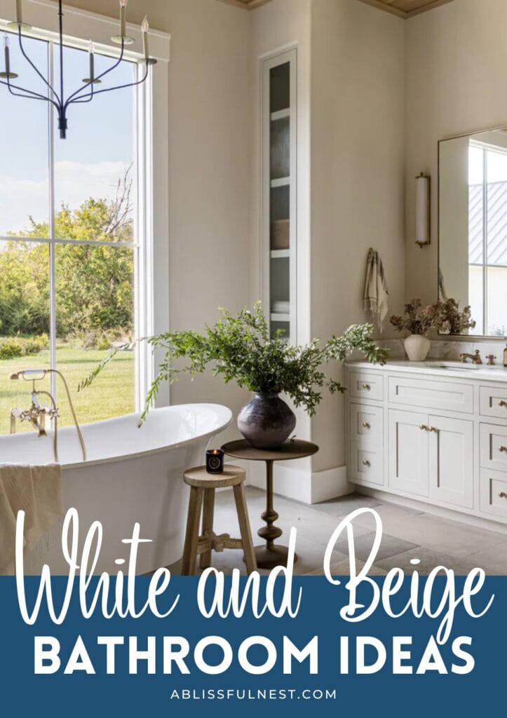 White and Beige Bathroom Ideas | A Blissful Nest