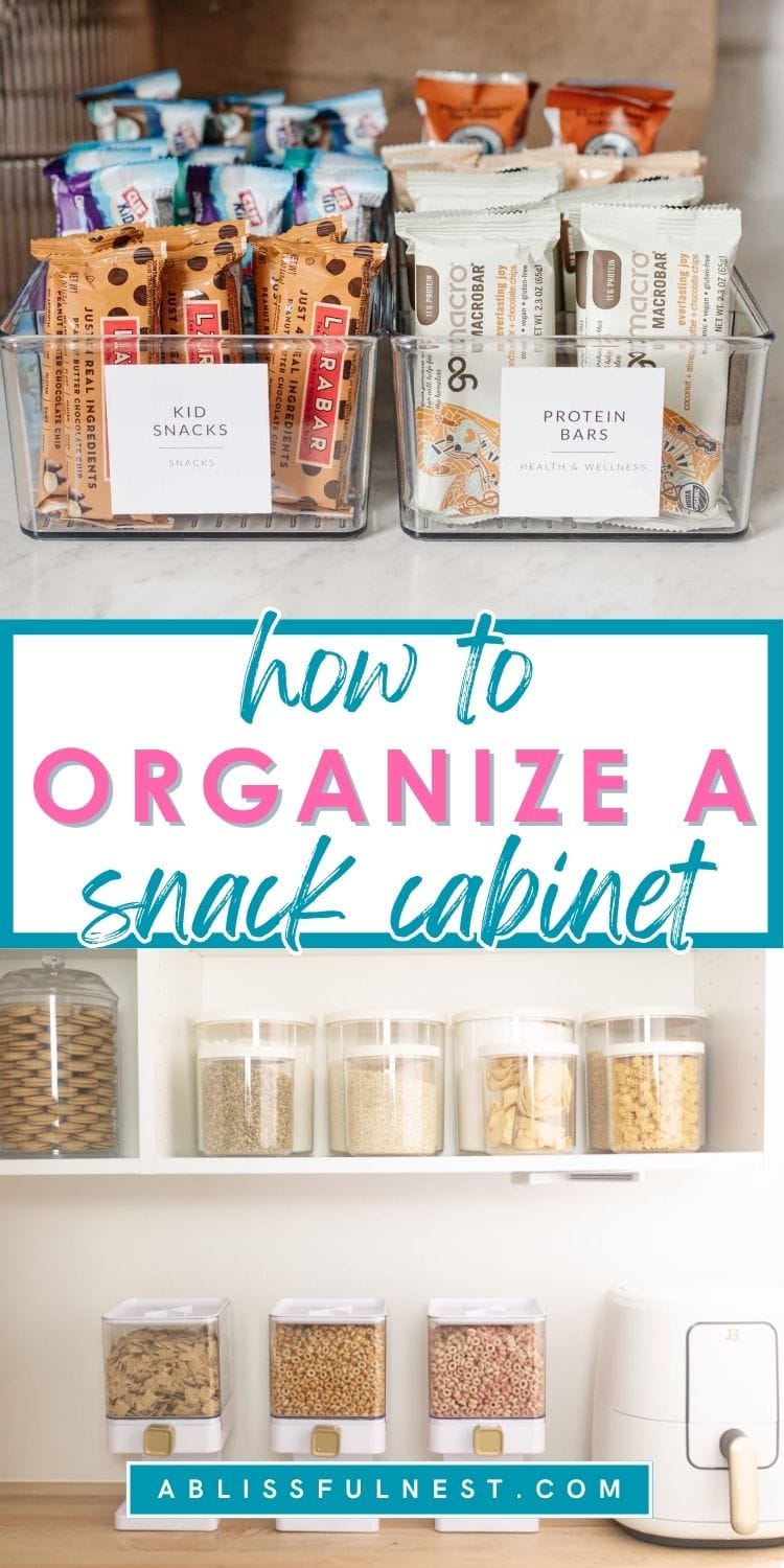 How To Organize A Snack Cabinet | A Blissful Nest