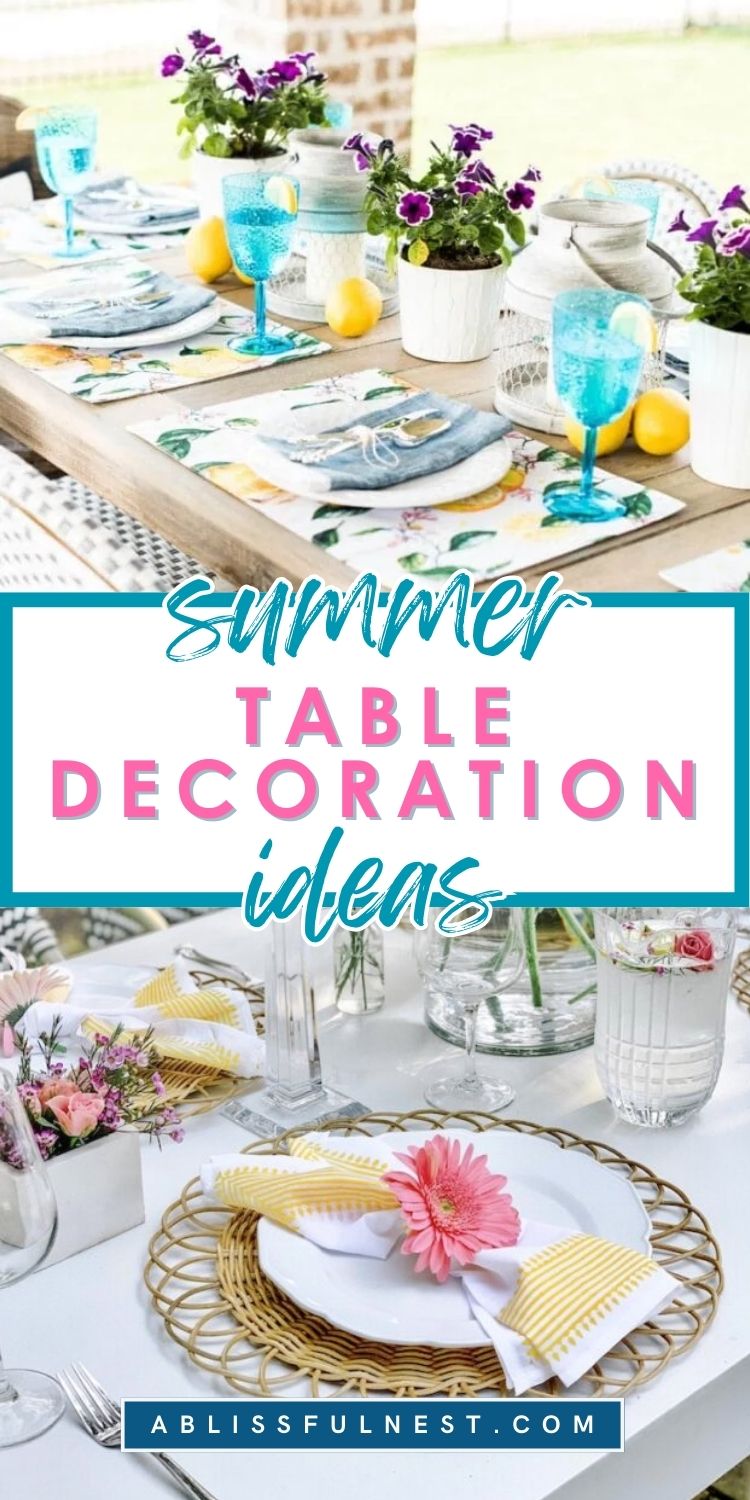Summer Table Decoration Ideas | A Blissful Nest