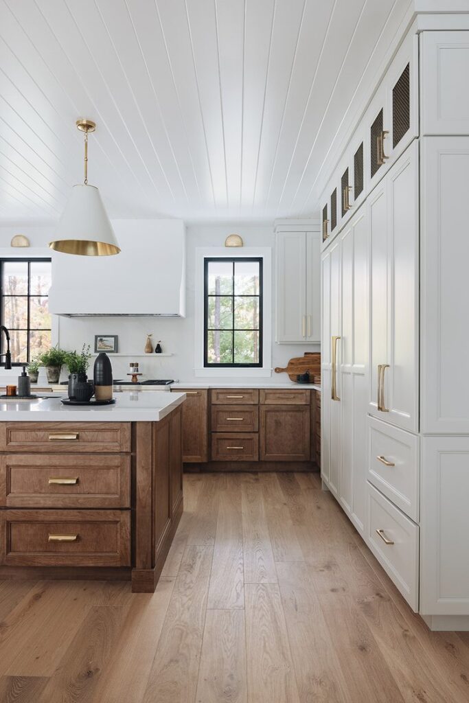 Contrasting Kitchen Cabinet Colors | A Blissful Nest