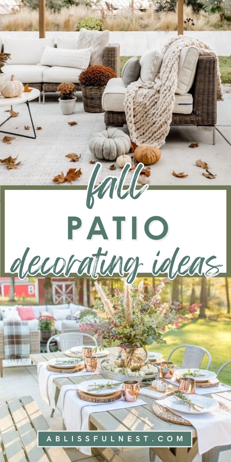 Fall Patio Decorating Ideas | A Blissful Nest