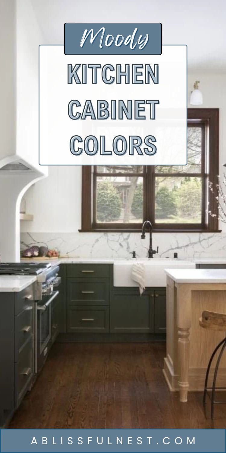 Moody Kitchen Cabinet Colors | A Blissful Nest