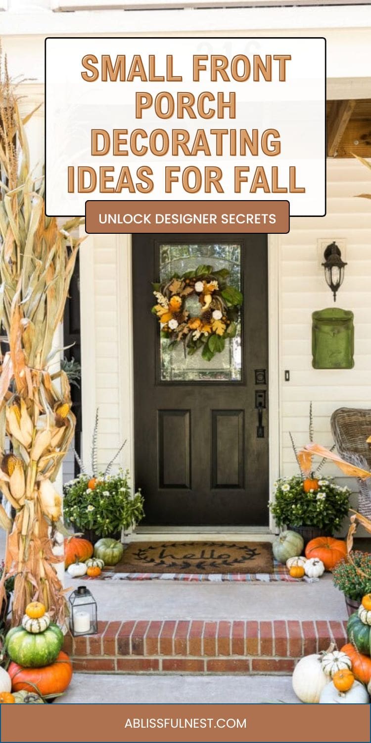 Small Front Porch Decorating Ideas For Fall | A Blissful Nest
