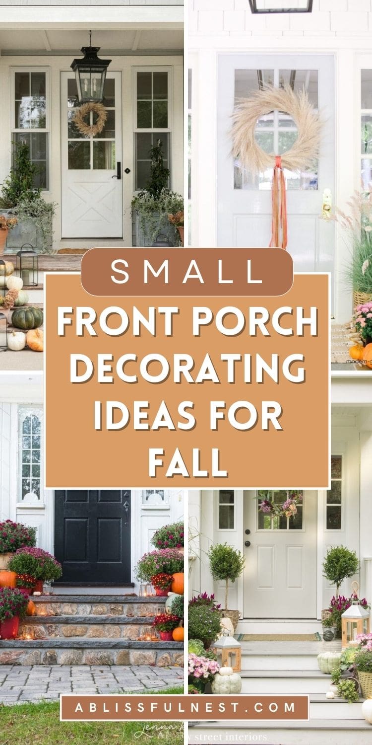 Small Front Porch Decorating Ideas For Fall | A Blissful Nest