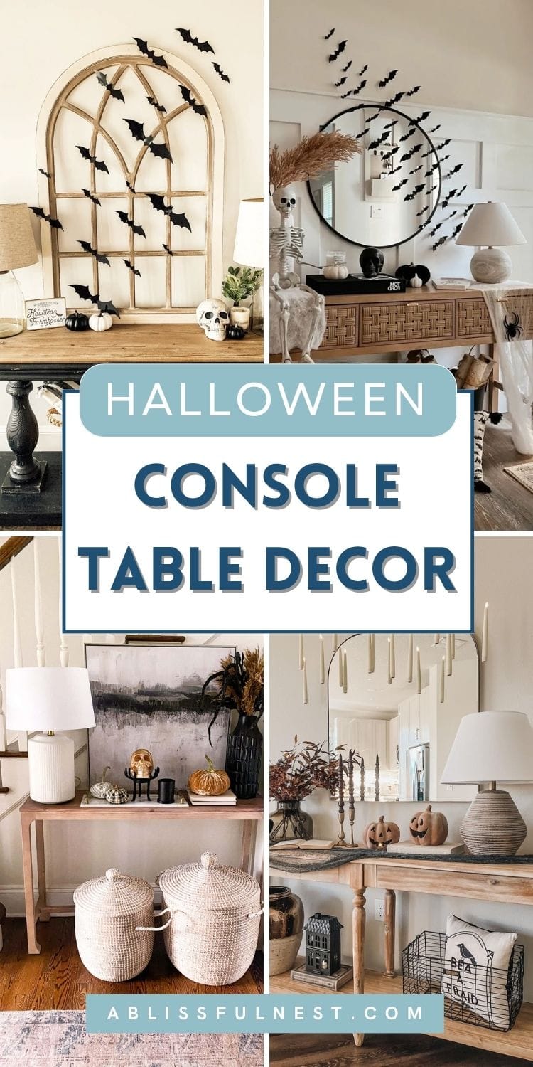 Halloween Console Table Decor | A Blissful Nest