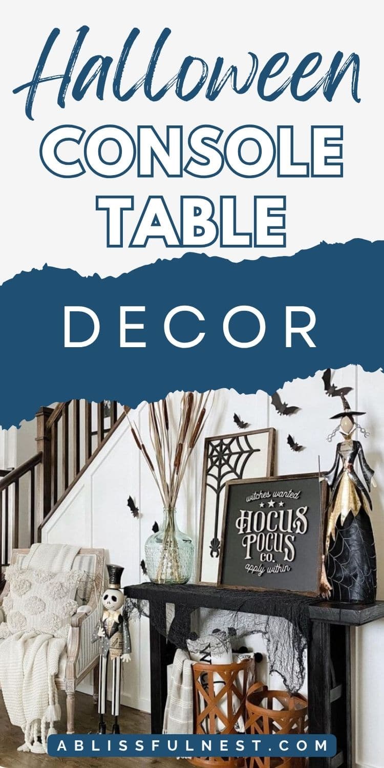 Halloween Console Table Decor | A Blissful Nest