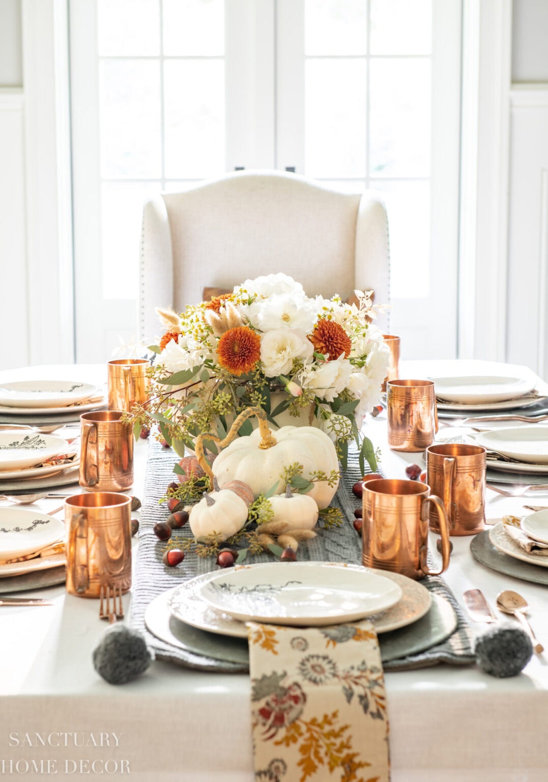Easy Thanksgiving Table Decor | A Blissful Nest