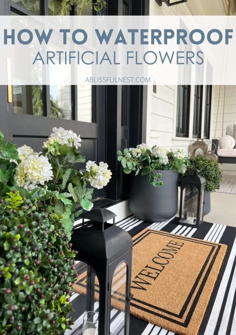 How To Waterproof Artificial Flowers | A Blissful Nest