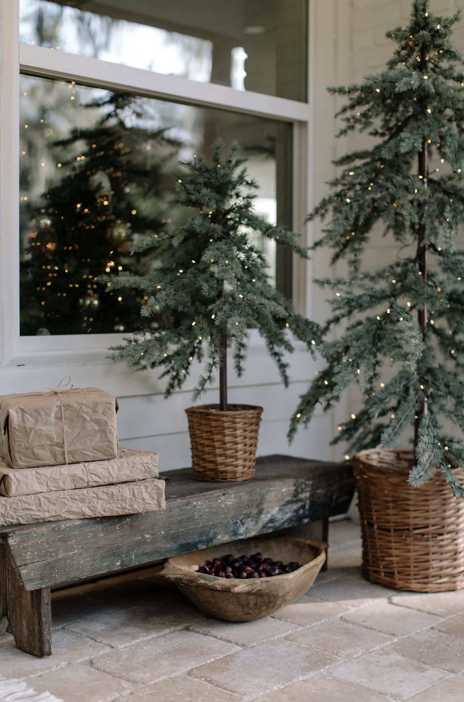 Artificial Winter Planters | A Blissful Nest
