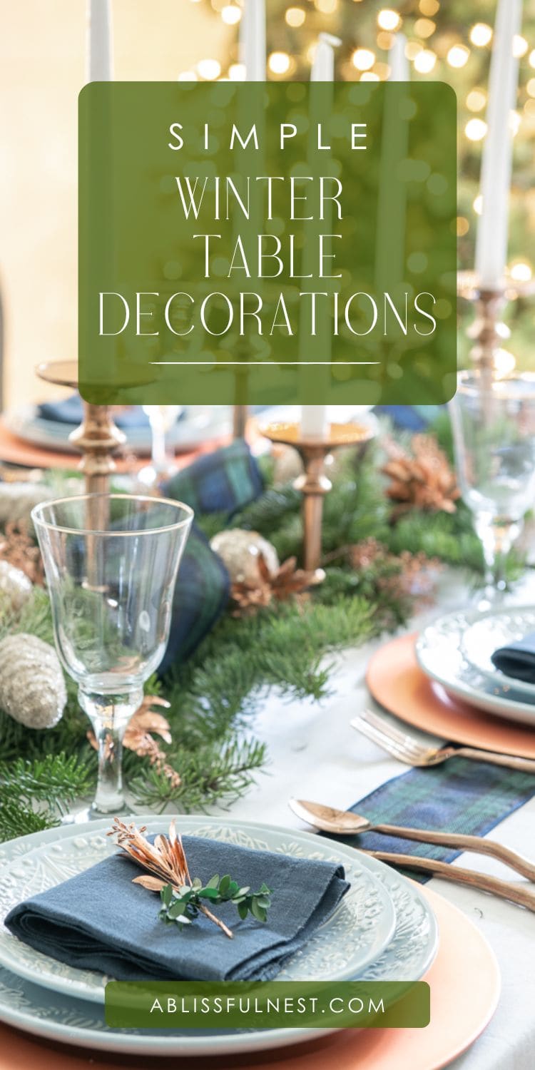 Simple Winter Table Decorations | A Blissful Nest