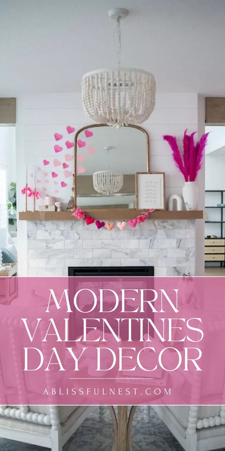 Modern Valentines Day Decor | A Blissful Nest