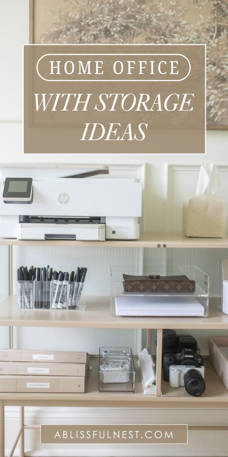 Home Office With Storage Ideas | A Blissful Nest