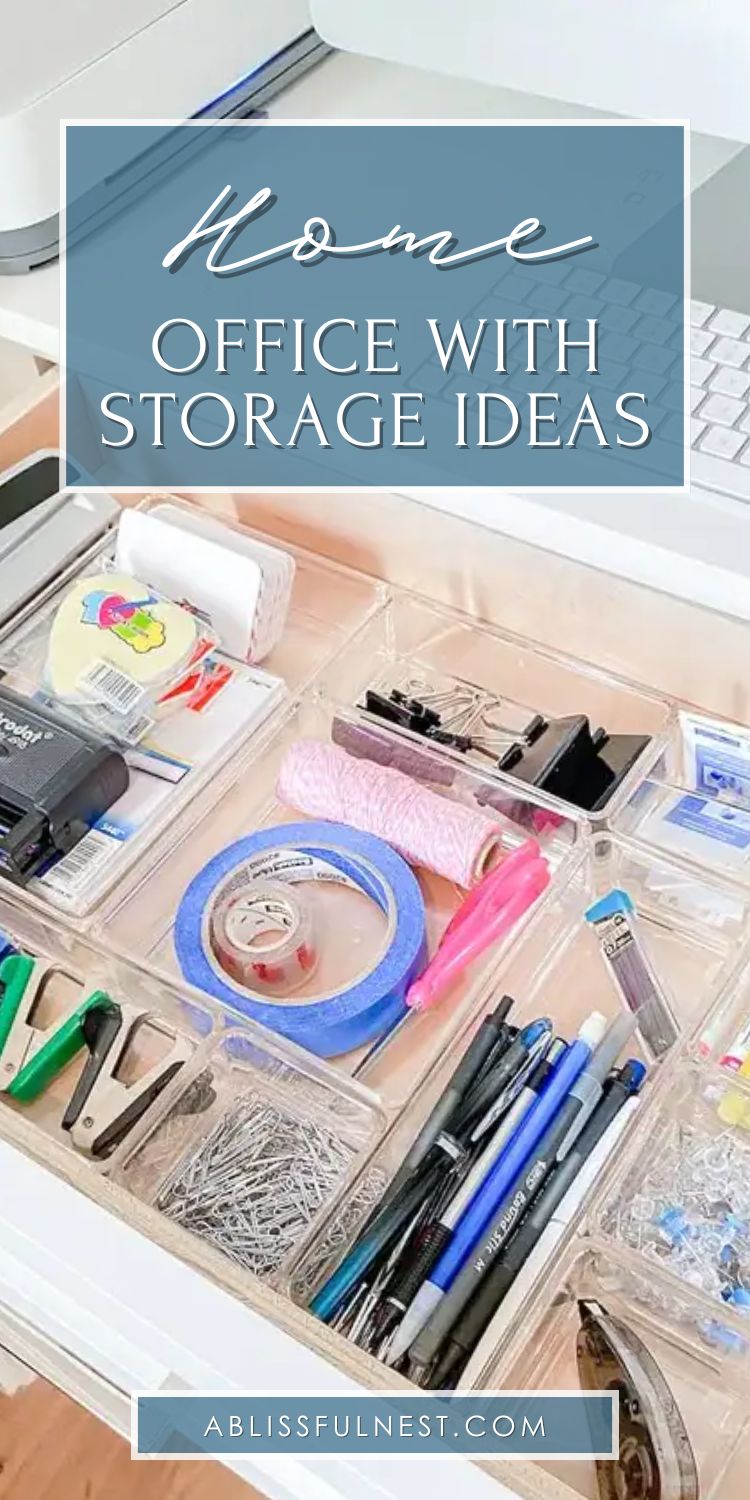 Home Office With Storage Ideas | A Blissful Nest